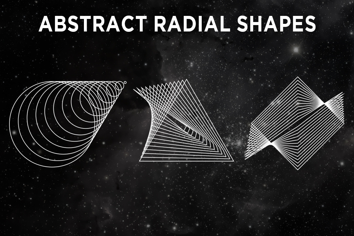 Abstract Radial Shapes, an Object Graphic by Evan Luza