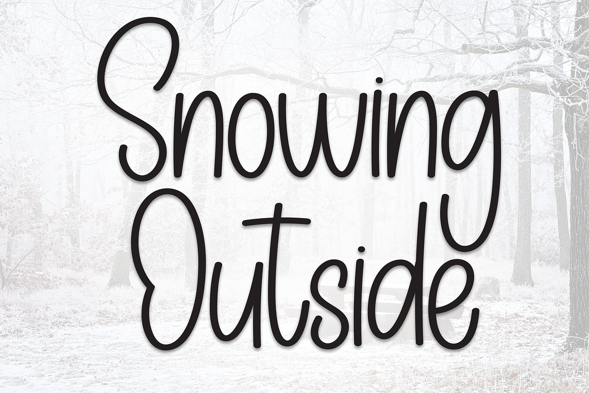 Snowing Outside | Script Font, a Script Font by Scratchones