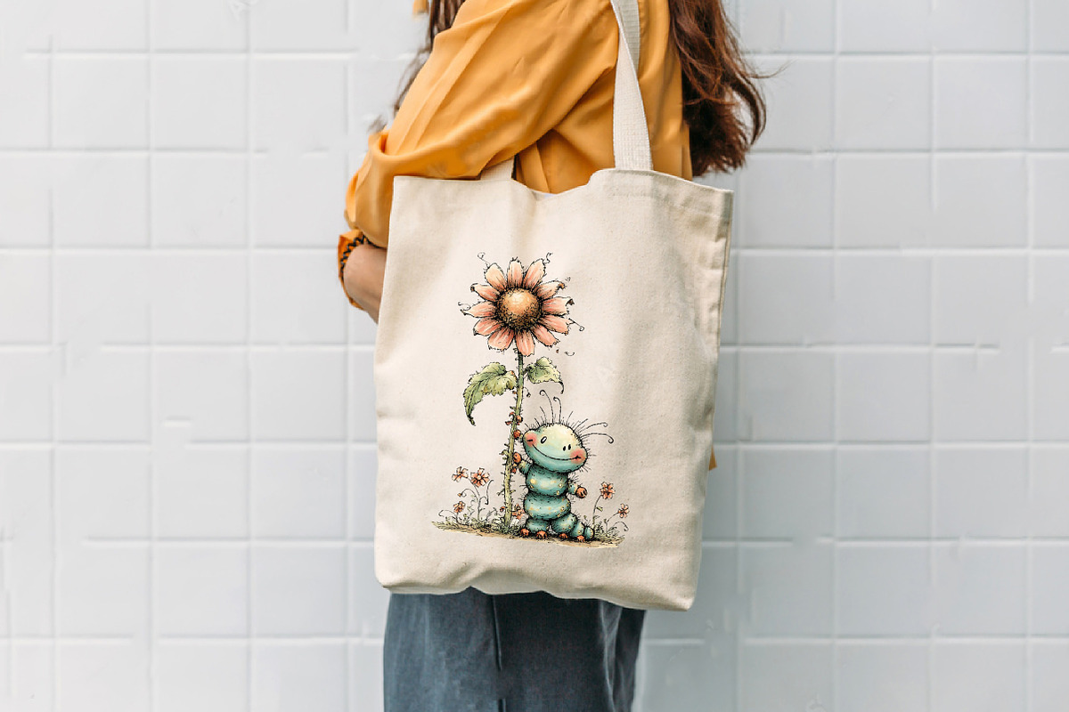 Summer Caterpillar Clipart PNG, an Illustration by CreationArt