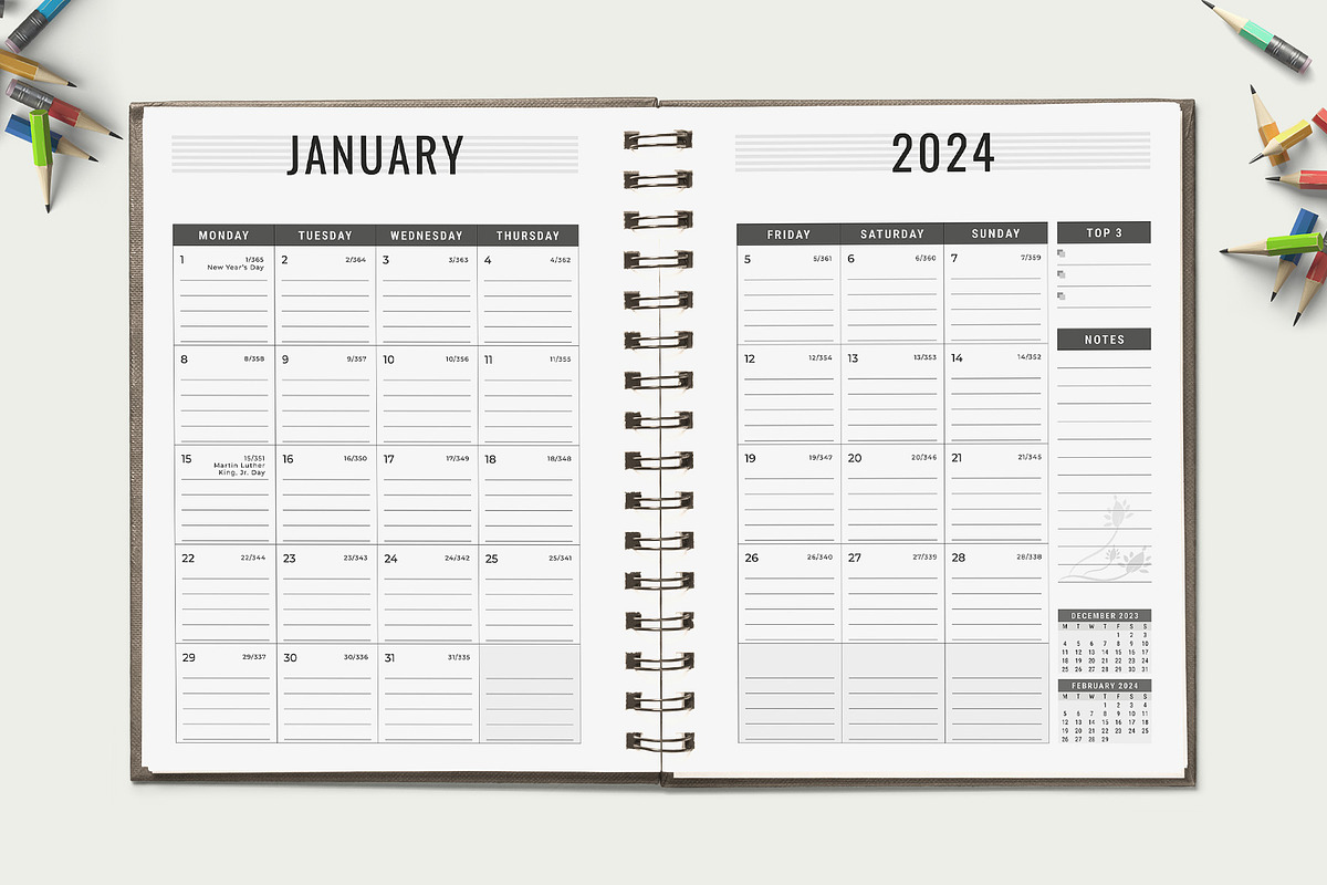 Ultimate Planner Bundle Pack 2024-27, a Stationery Template by ROJI CREATOR