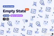 3D Empty State Icon Vol 1, an Object 3D Model by SLAB! Design