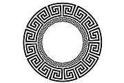 Ancient Greek key black frame, a Decorative Illustration by COLORFUL