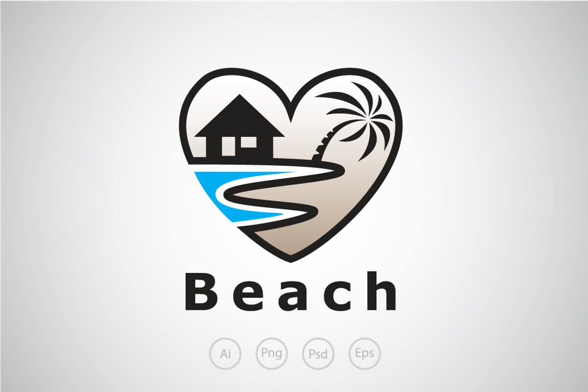Beach House Logo Template, a Branding & Logo Template by Heavtryq Design