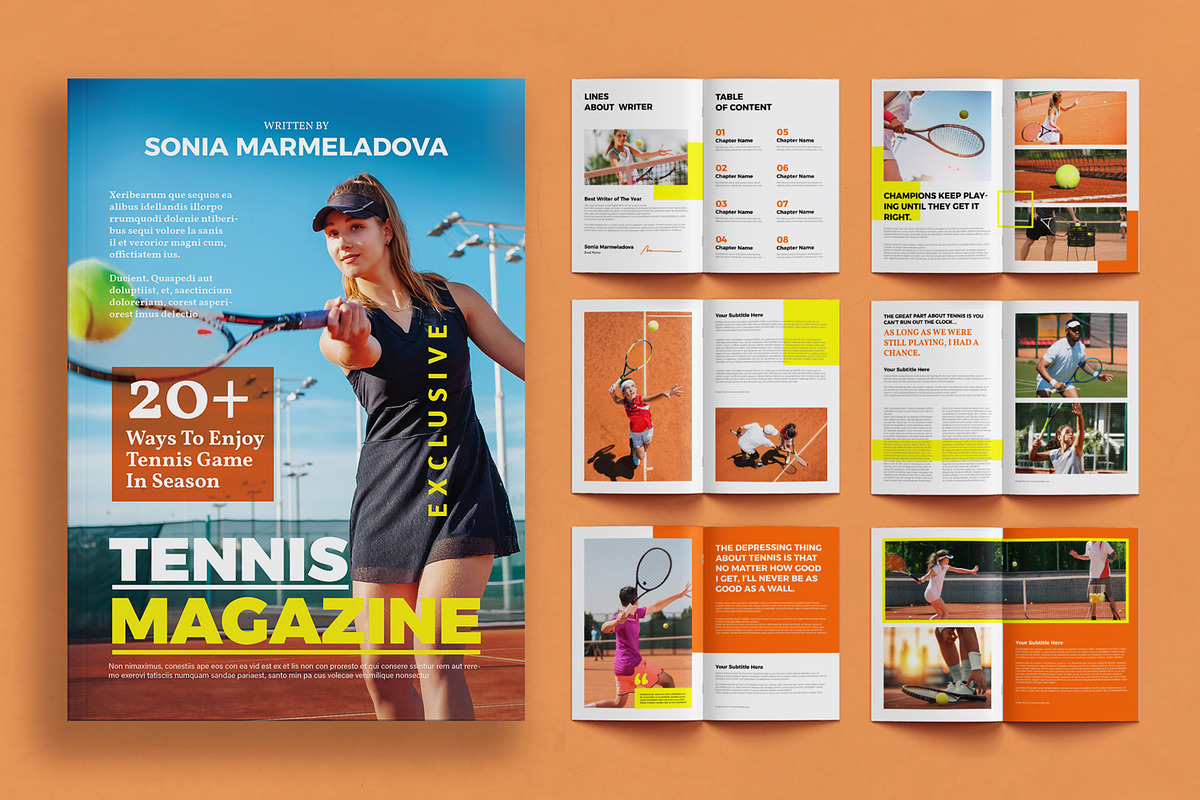 Tennis Magazine Template