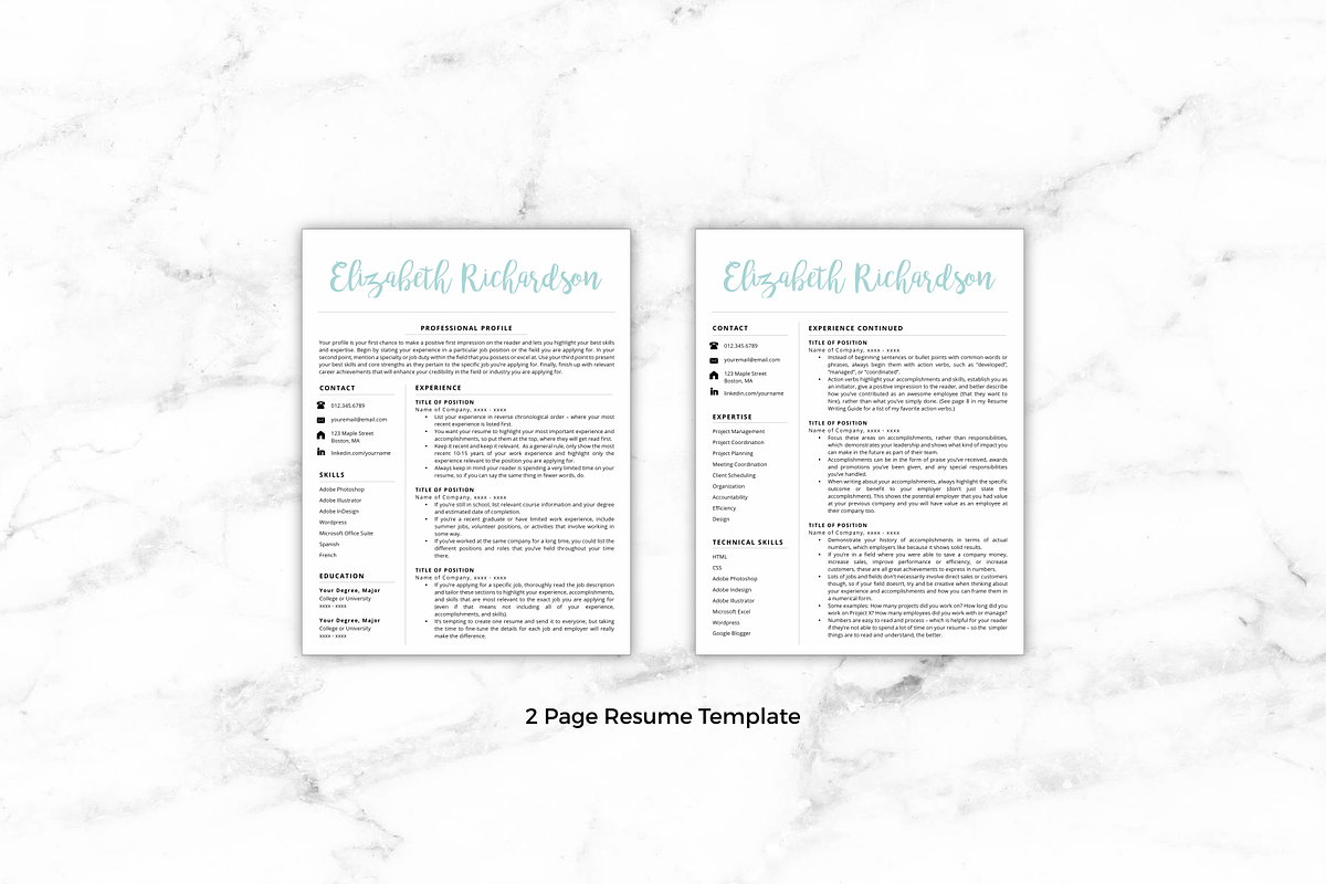 Resume Template - Elizabeth, a Resume Template by Resume Template Studio