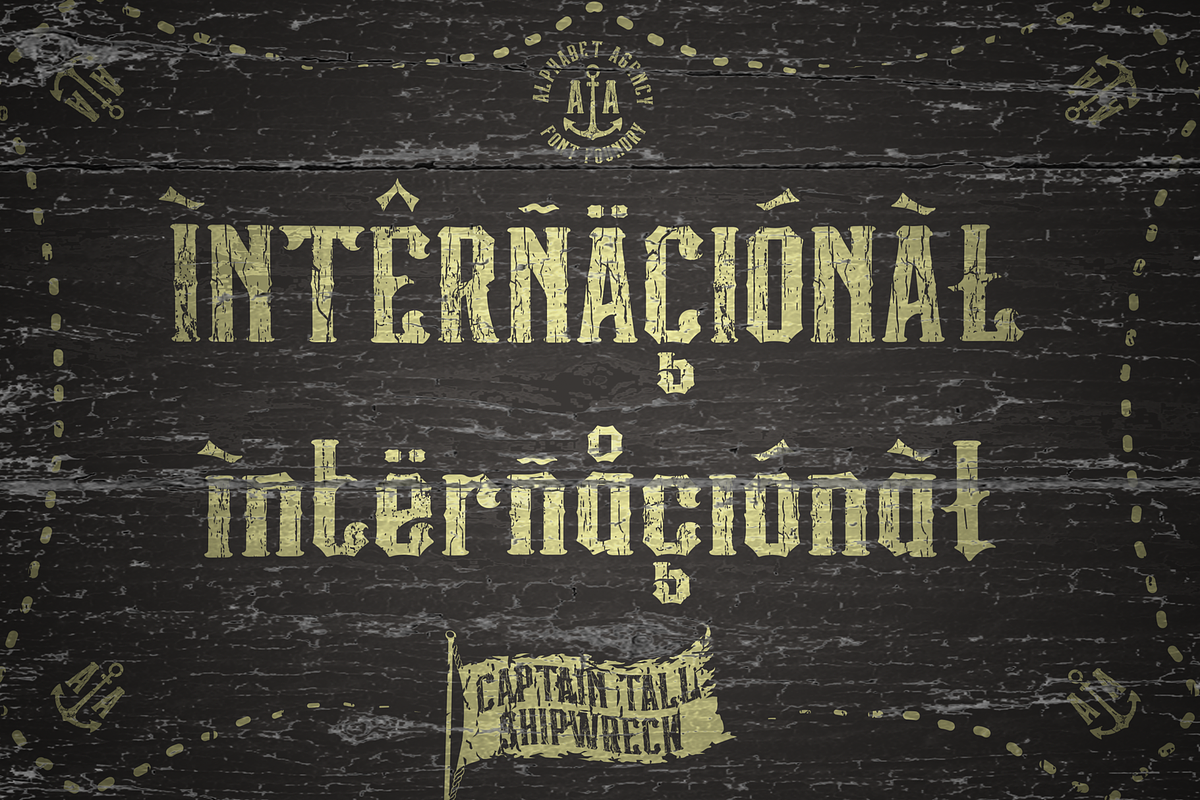 Captain Tall Shipwreck Font Duo