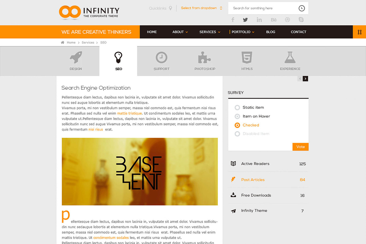 INFINITY | Flat PSD Template, a Websites & App Template by NAVIDESIGN