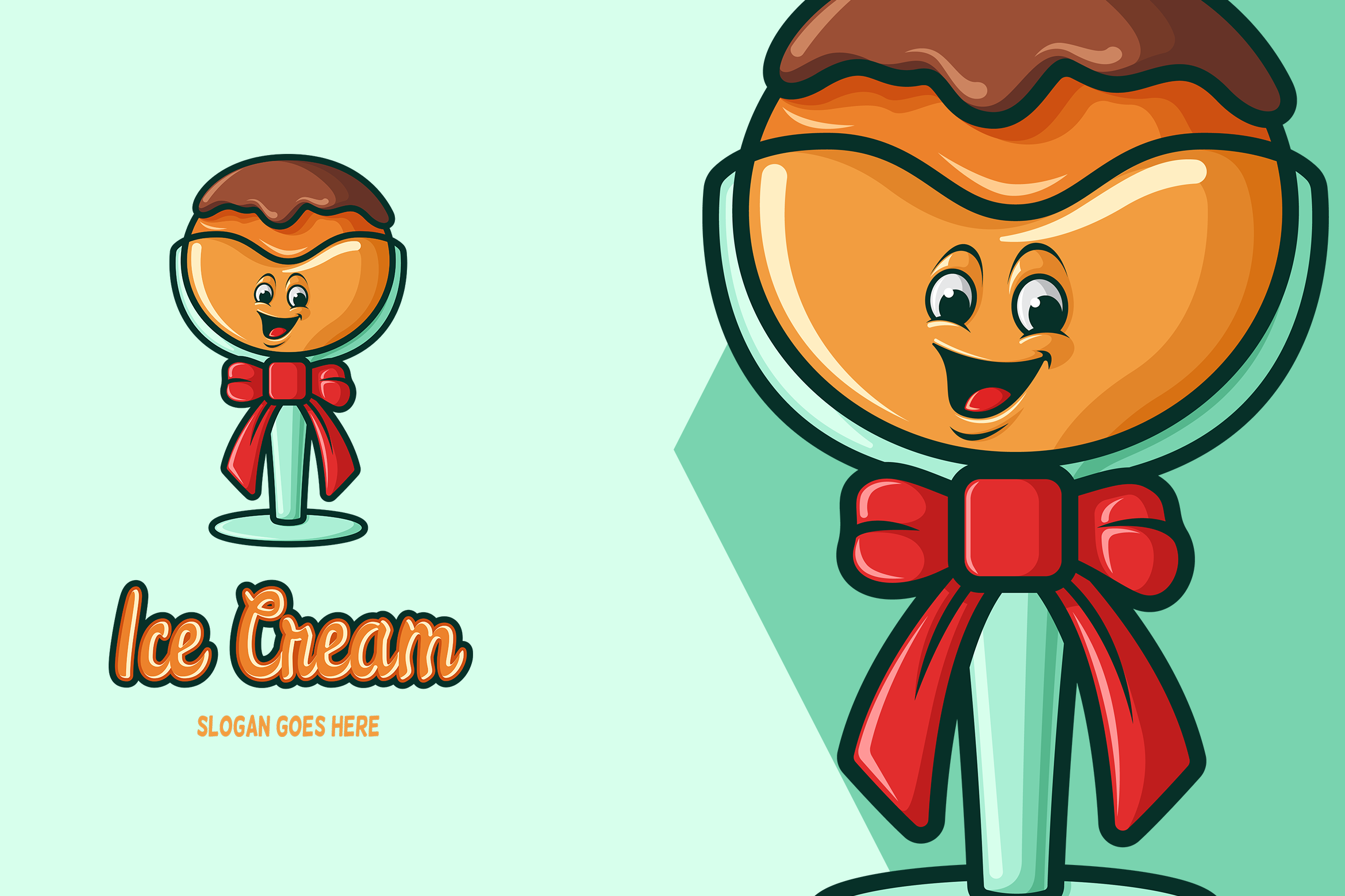 Ice Cream - Mascot Logo, a Branding & Logo Template by AQR Studio