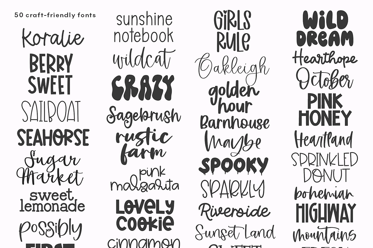 BIG Font Bundle | PART 2, a Handwritten Font by KA Designs