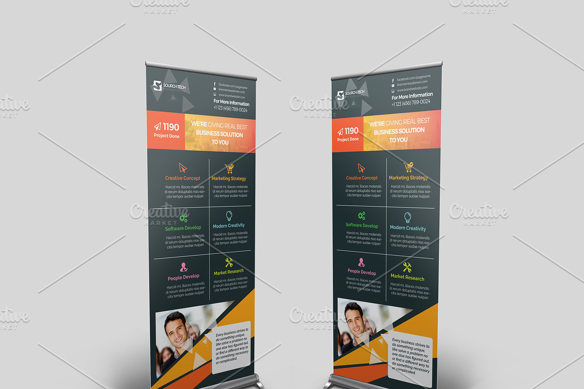 Educational Roll-Up Banner, a Flyer Template by Cristal Pioneer ...