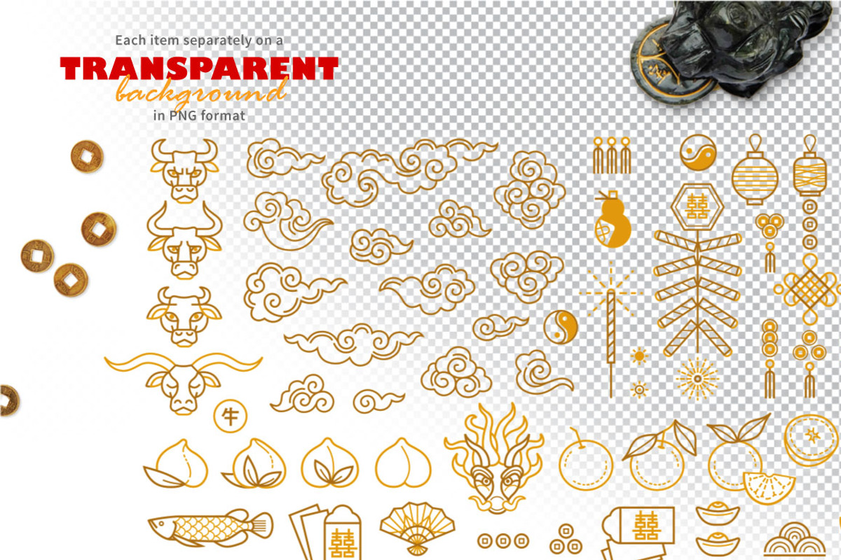 Chinese Design Elements. Bundle 2021, an Object Graphic by O'Gold!