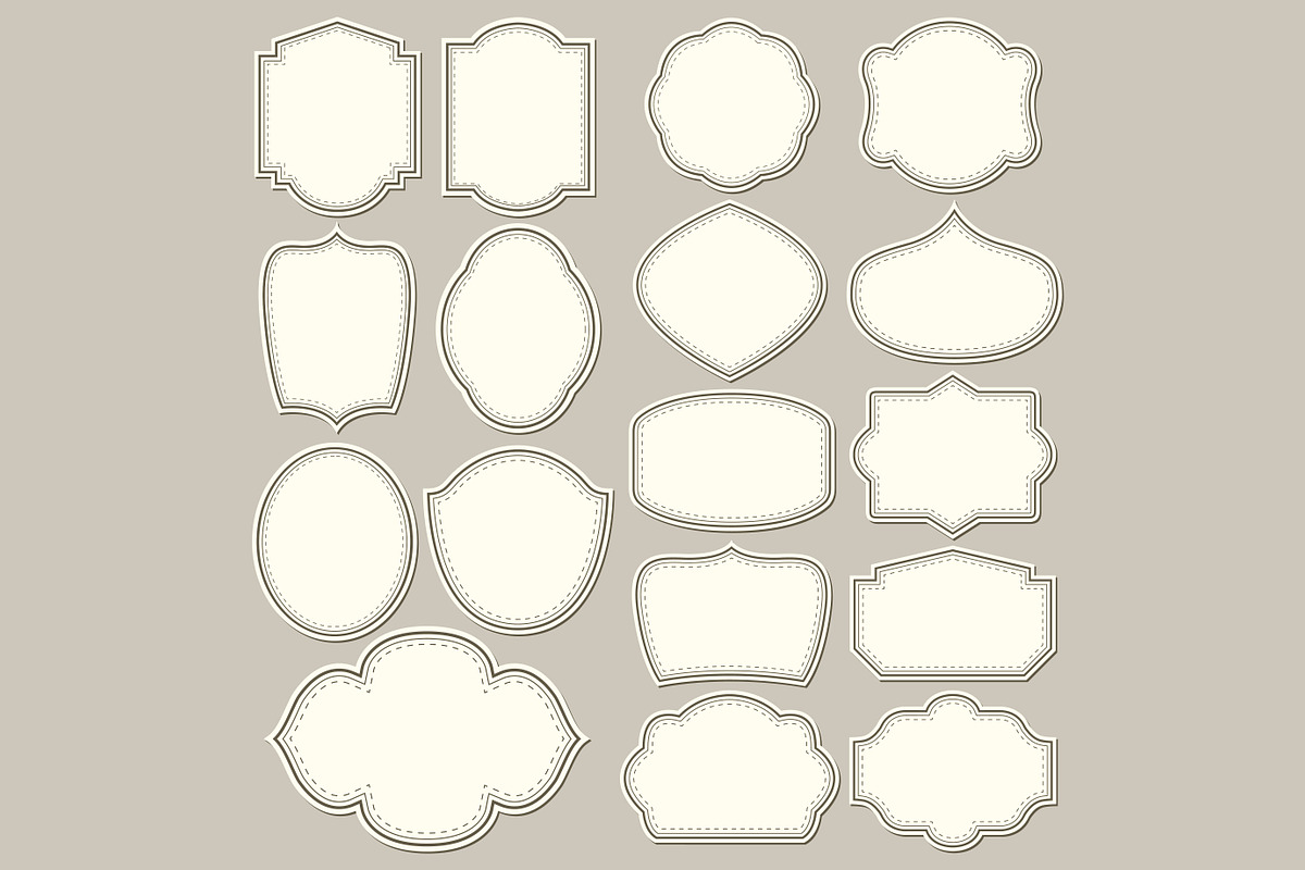 Labels shapes for all design., a Card Template by Vector Maker ...