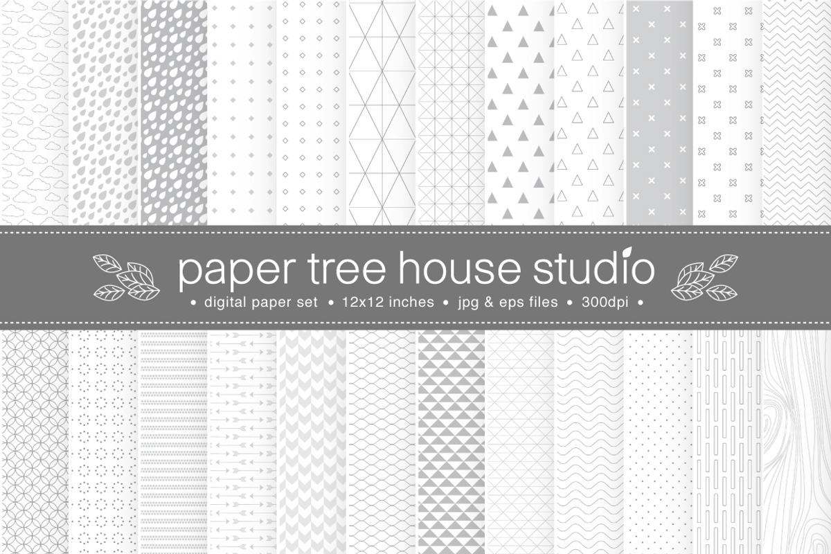 24 Minimal Graphite Gray Patterns, a Pattern Graphic by Paper Tree ...