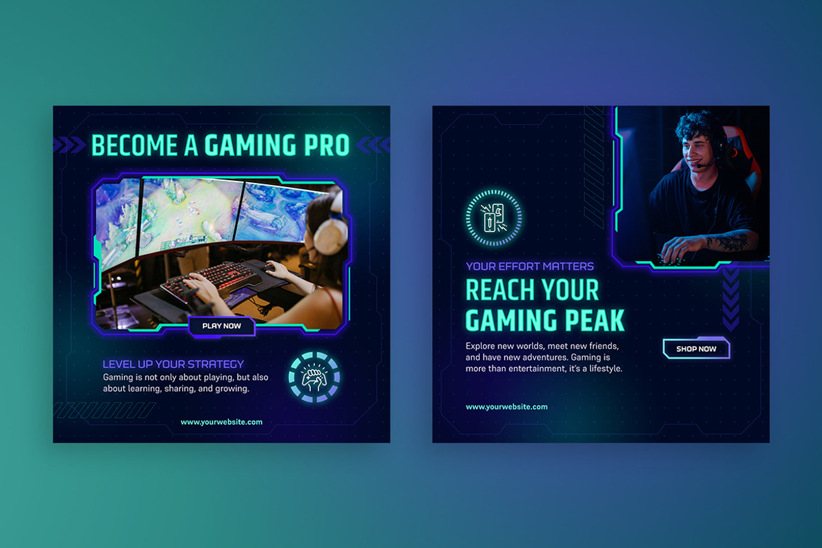 Gaming and eSports Banner Templates, a Social Media Template by ...