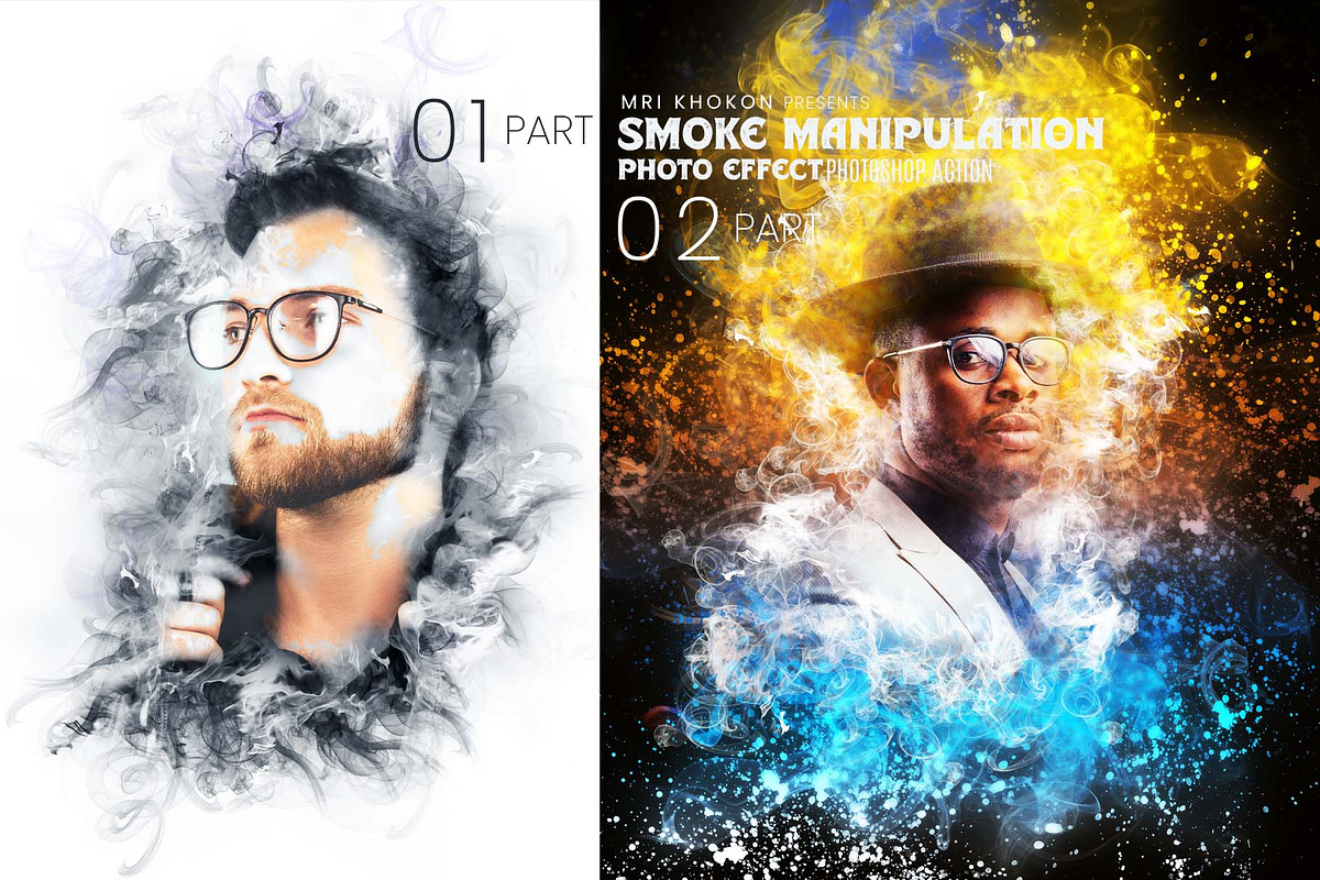 Smoke Manipulation Photoshop Action, an Action Add-On by MRI STUDIO