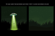 Alien Invasion 42 Piece Graphics Set, an Illustration by Dapper Dudell