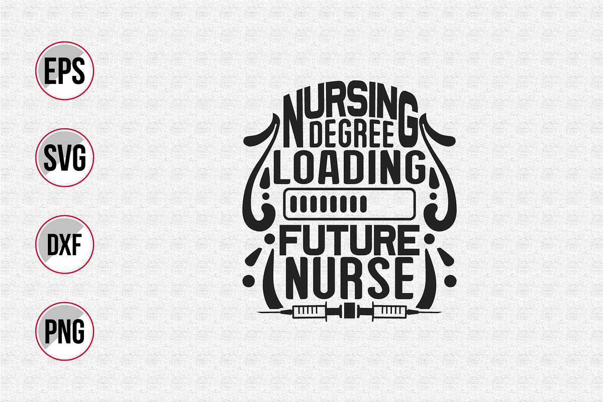 Nurse typographic slogan design