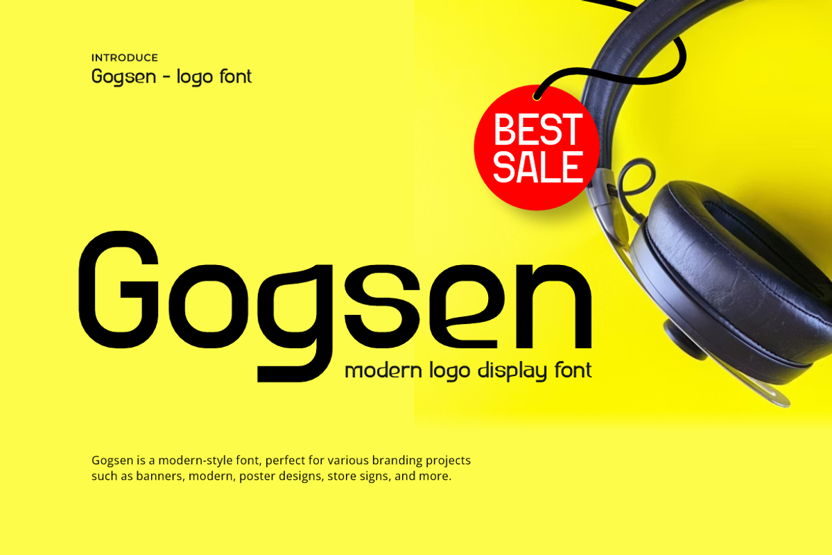 Gogsen - Logo Font, a Sans Serif Font by Iqsiart Studio