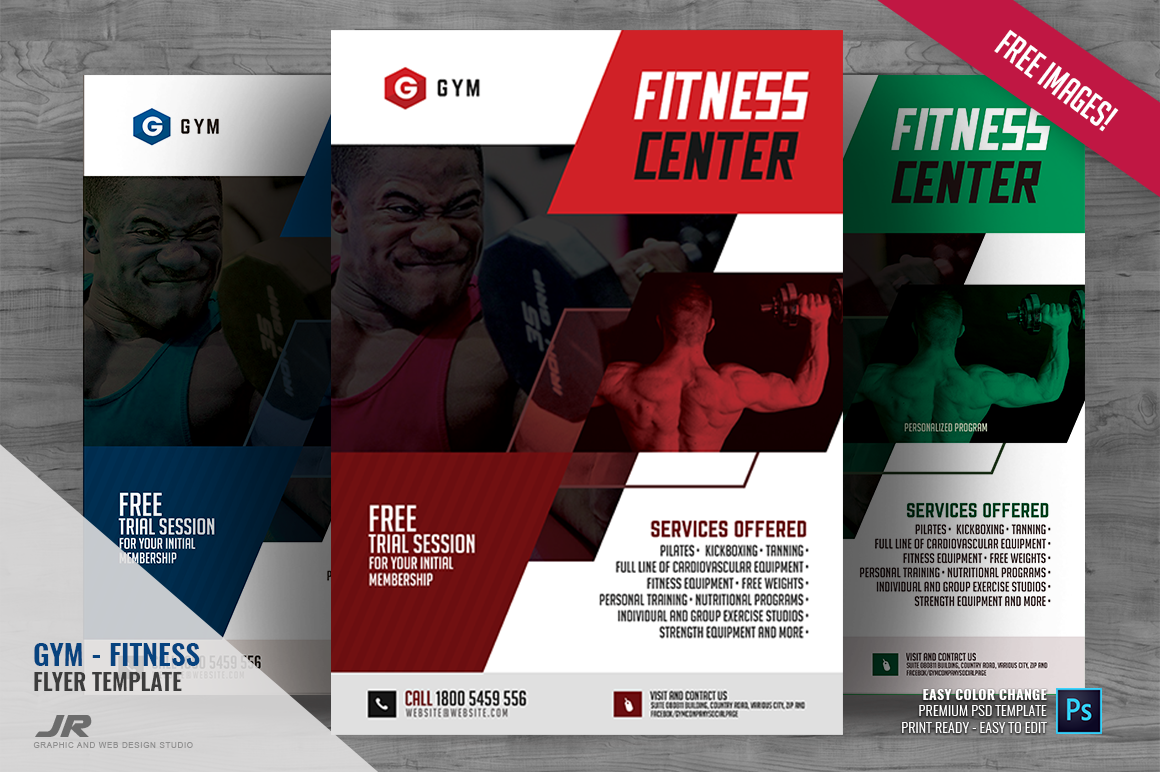 Gym and Body Building Flyer, a Flyer Template by PSDPixel