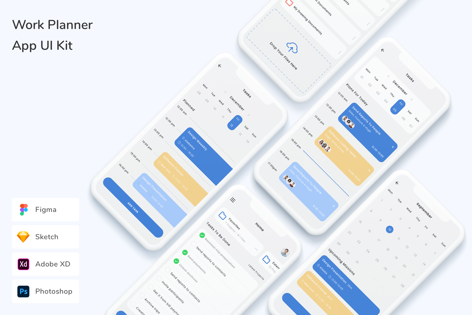 Work Planner App UI Kit, an UI Kit Template by Betush