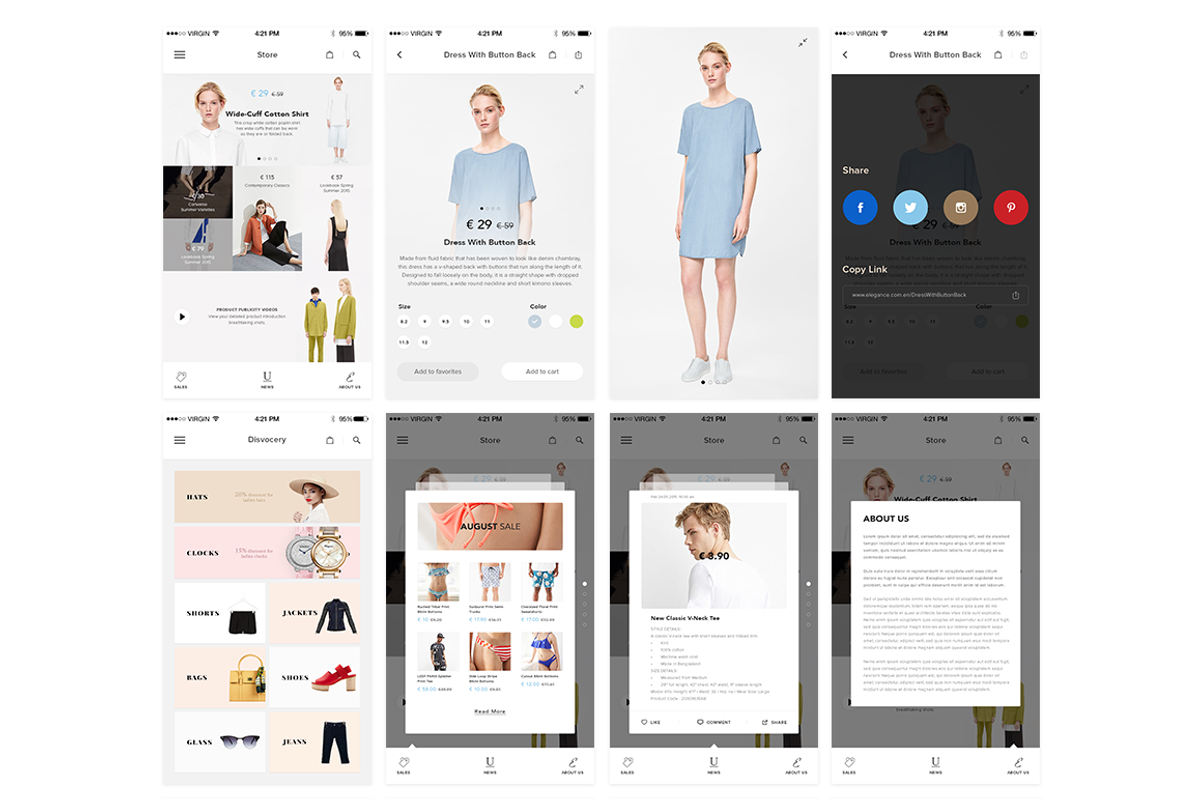 Elegance iOS UI Kit, an UI Kit Template by Design Universe