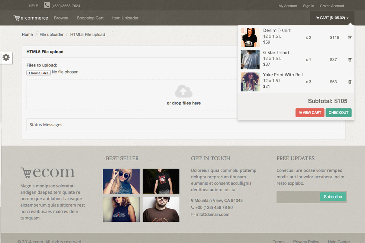 Ecom - Online Shop Template, a Bootstrap Template by erwinagpasa.com