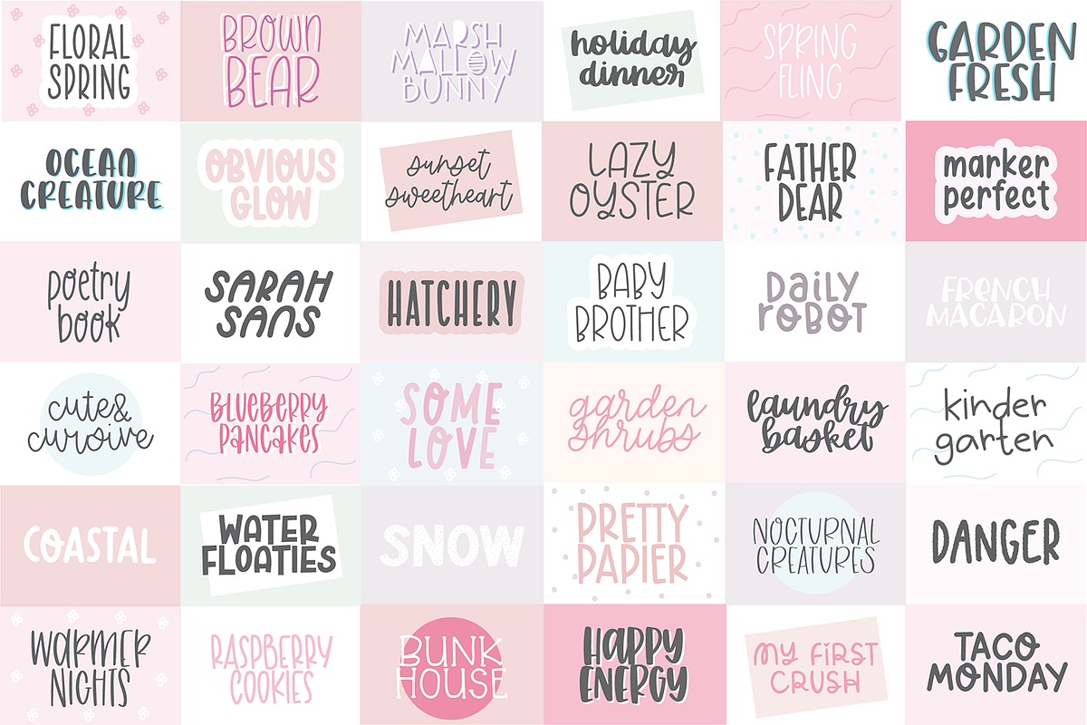 100 FONTS! Ultimate Font Bundle Vol3, a Script Font by Blush Font Co.