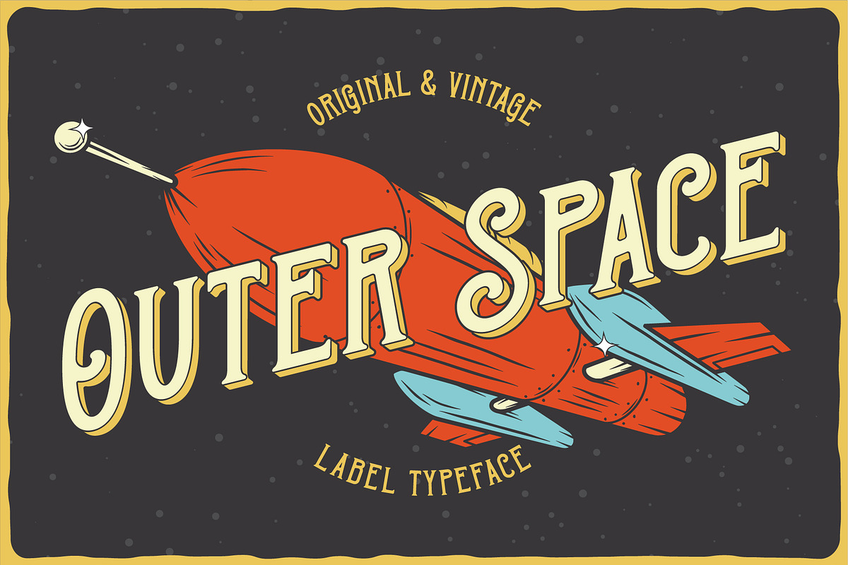 Outer Space Font + BONUS, a Blackletter Font by Vozzy Fonts & Graphocs