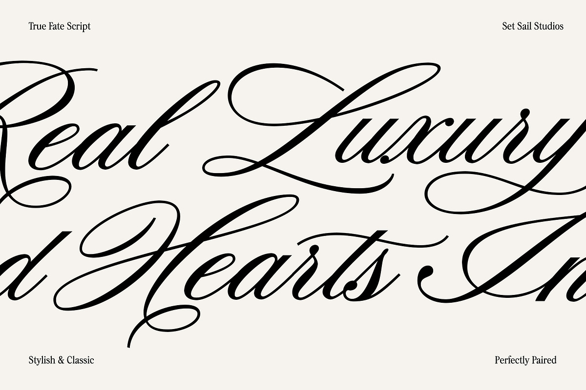 True Fate Script & Serif Font Duo, a Script Font by Sam Parrett