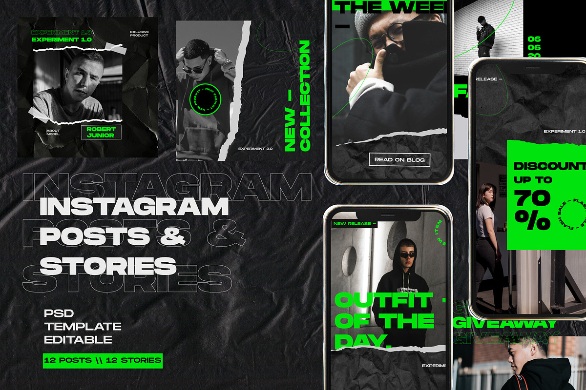 Project Instagram Template, a Social Media Template by Compaq_Creative