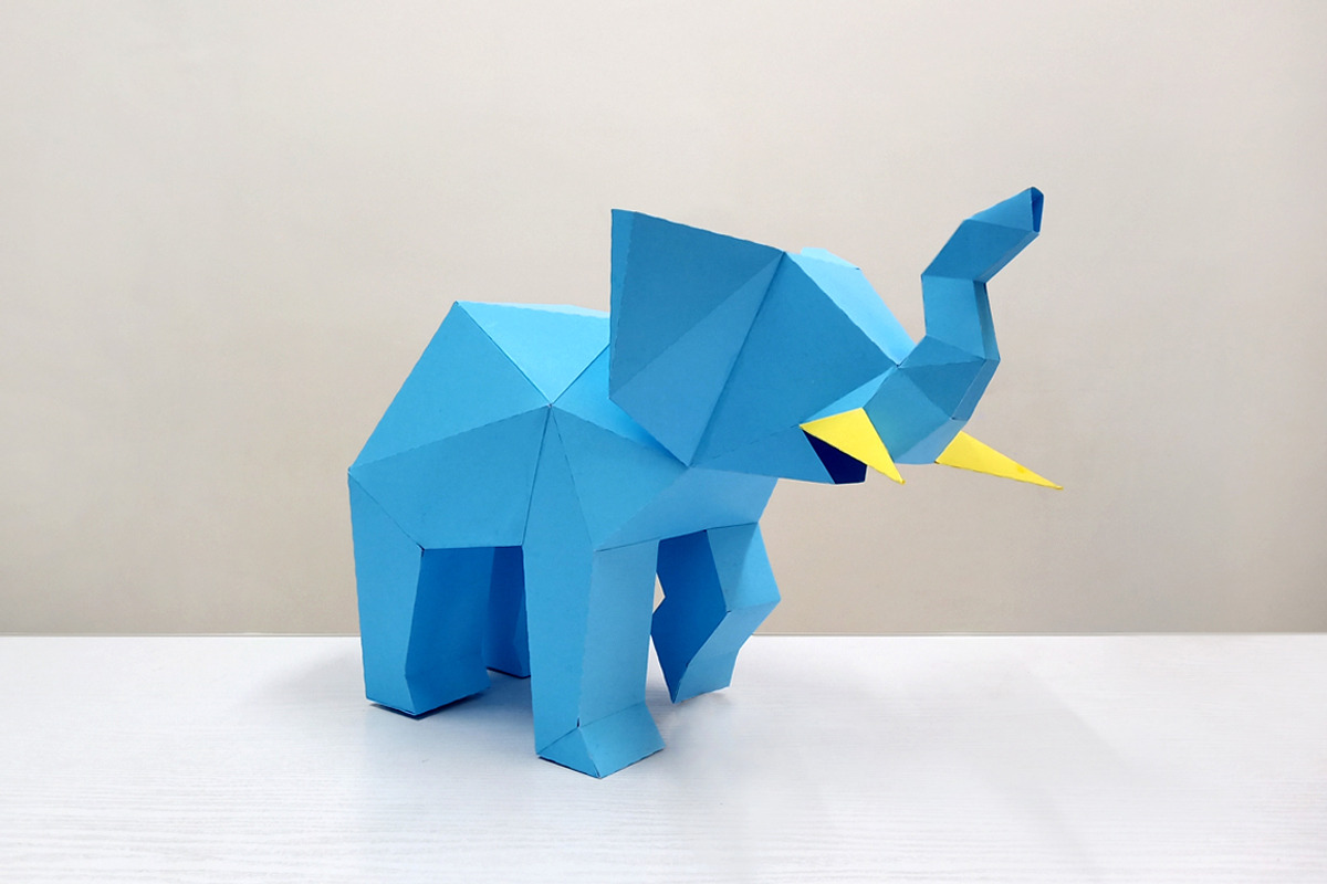 DIY Elephant - 3d papercraft, a Templates & Theme by PAPER amaze