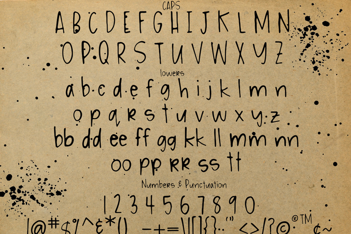 Messy Ink Pen Handwriting Font, a Handwritten Font by Groovy Fonts by Mindy
