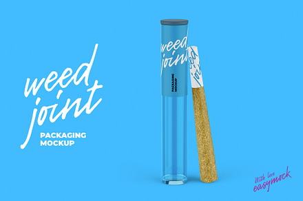 Weed Joint Pre-Roll Packaging Mockup, a Product Mockup by easymock 2