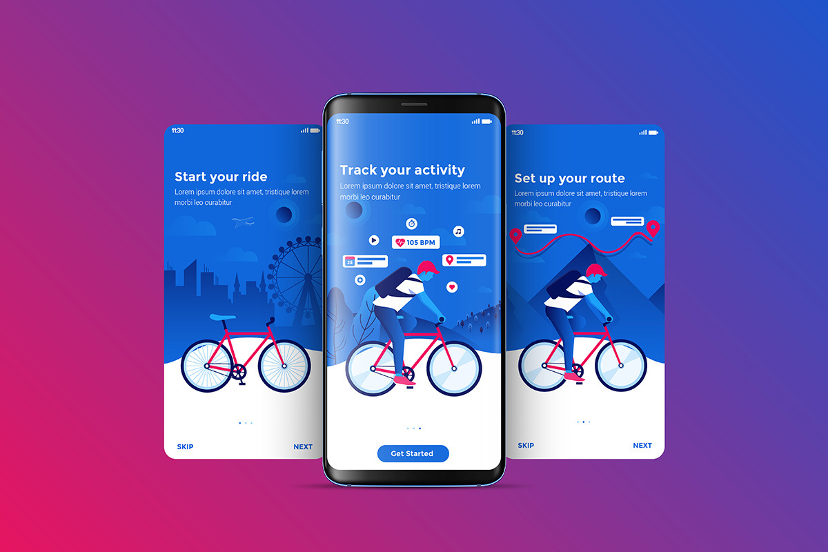Modern app screen template, a Templates & Theme by Creative Graphics