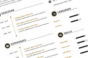 The Elegant Resume/CV Set Template, a Resume Template by SNIPESCIENTIST