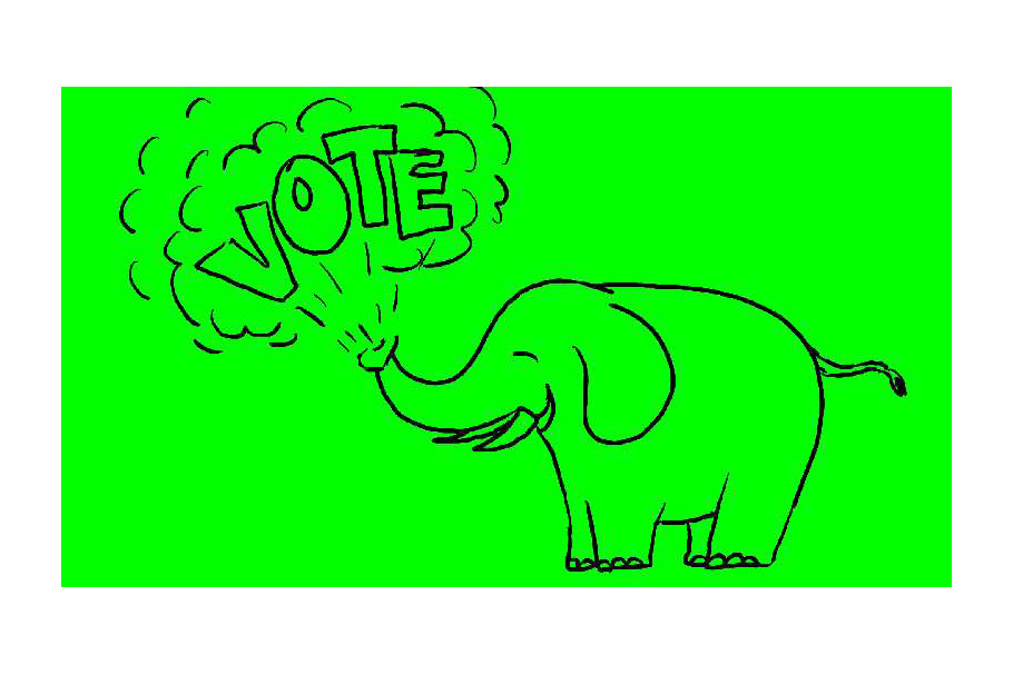 Animation White Elephant Vote, a Graphic by patrimonio | Creative Market