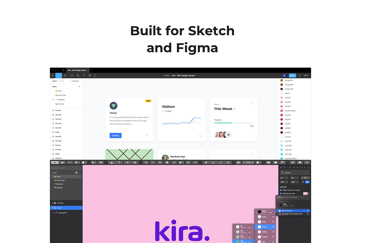 Kira - Mini Design System, an UI Kit Template by Fabrx Design