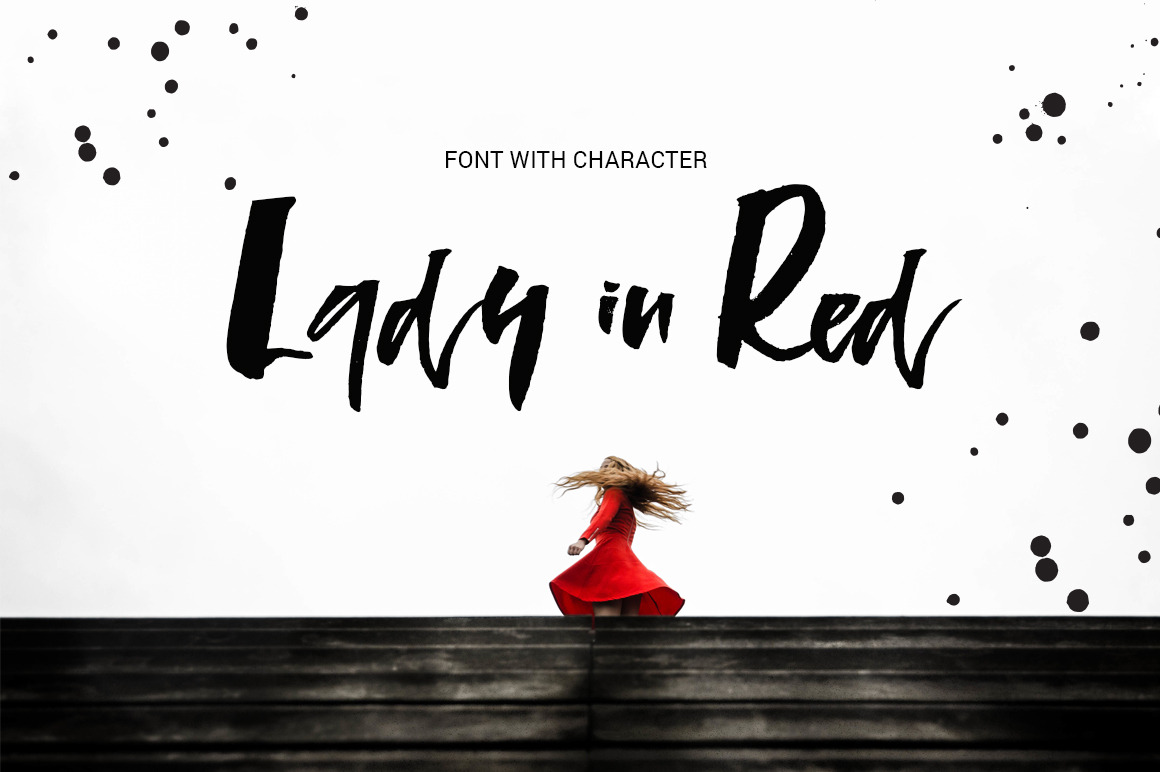 Lady in Red - script font, a Script Font by Favete Art