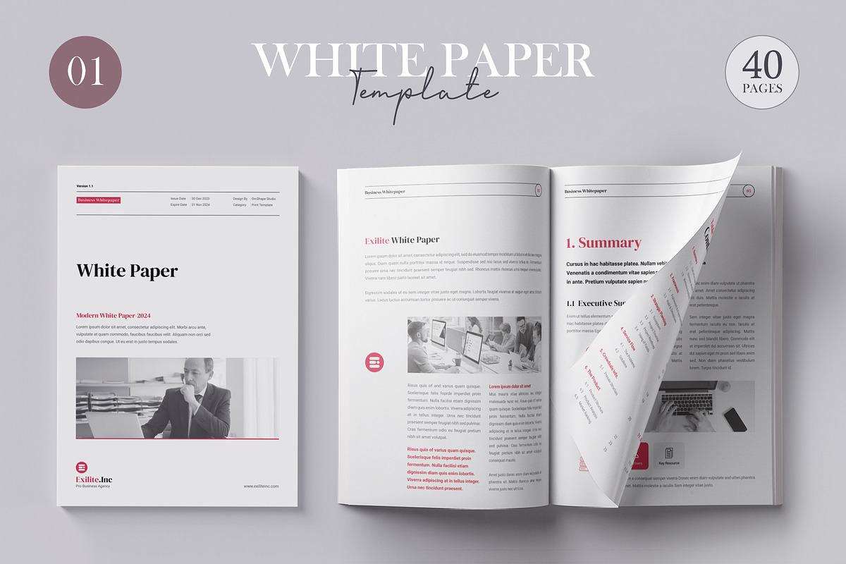 White Paper Bundle, a Brochure Template by Orcshape Studio