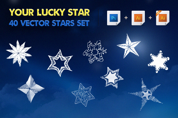 Your Lucky Star | Vector Stars Set, an Illustration by Frisk Shop