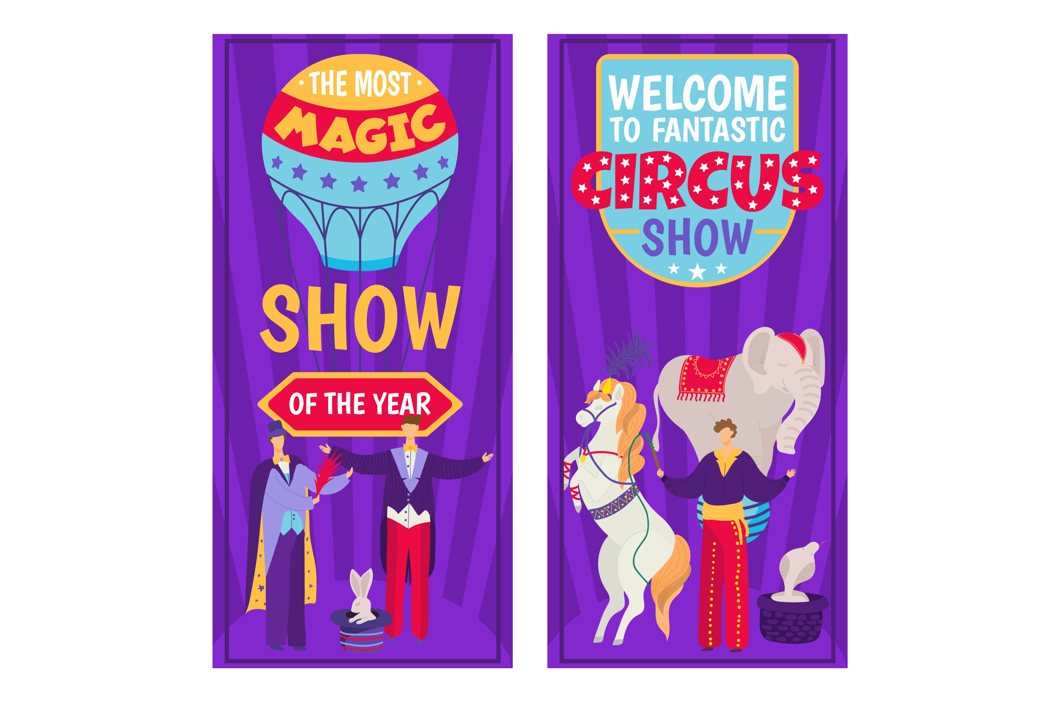 Cartoon carnival circus festival set, an Object Graphic by KitVector