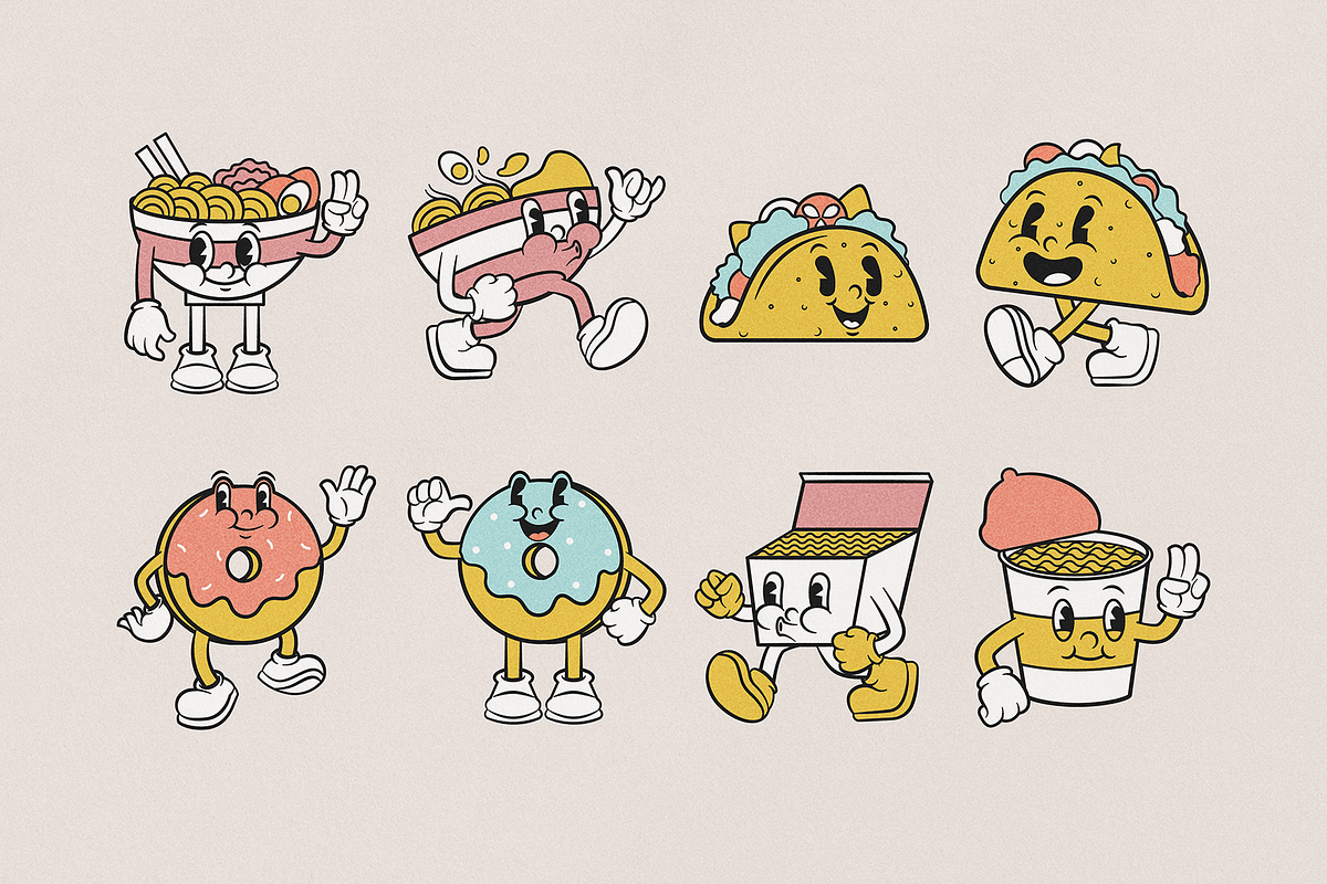 Mascot Fast Food - 25 Illustration, a Food Illustration by Surotype