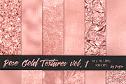 Rose Gold Textures I, a Texture Graphic by PeDe Designs