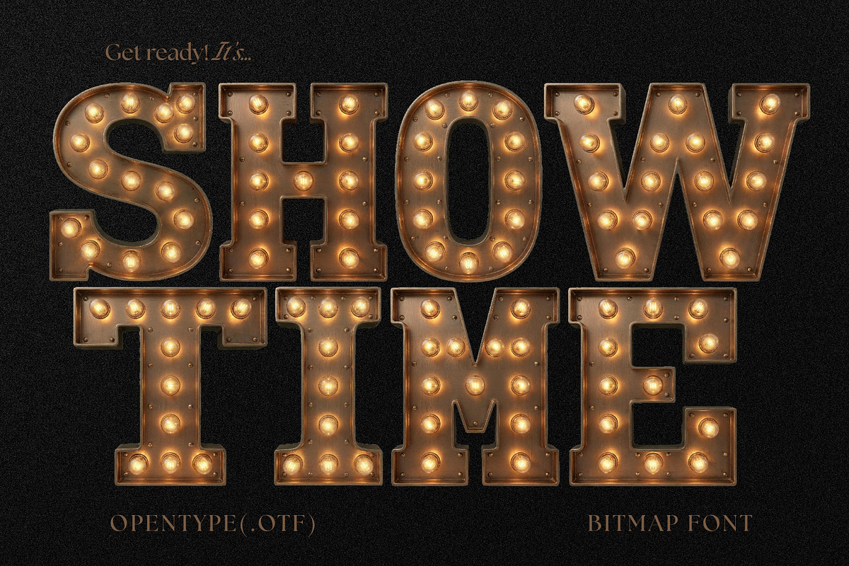 Showtime - Retro Marquee Font, a Font by AndrewPixelType