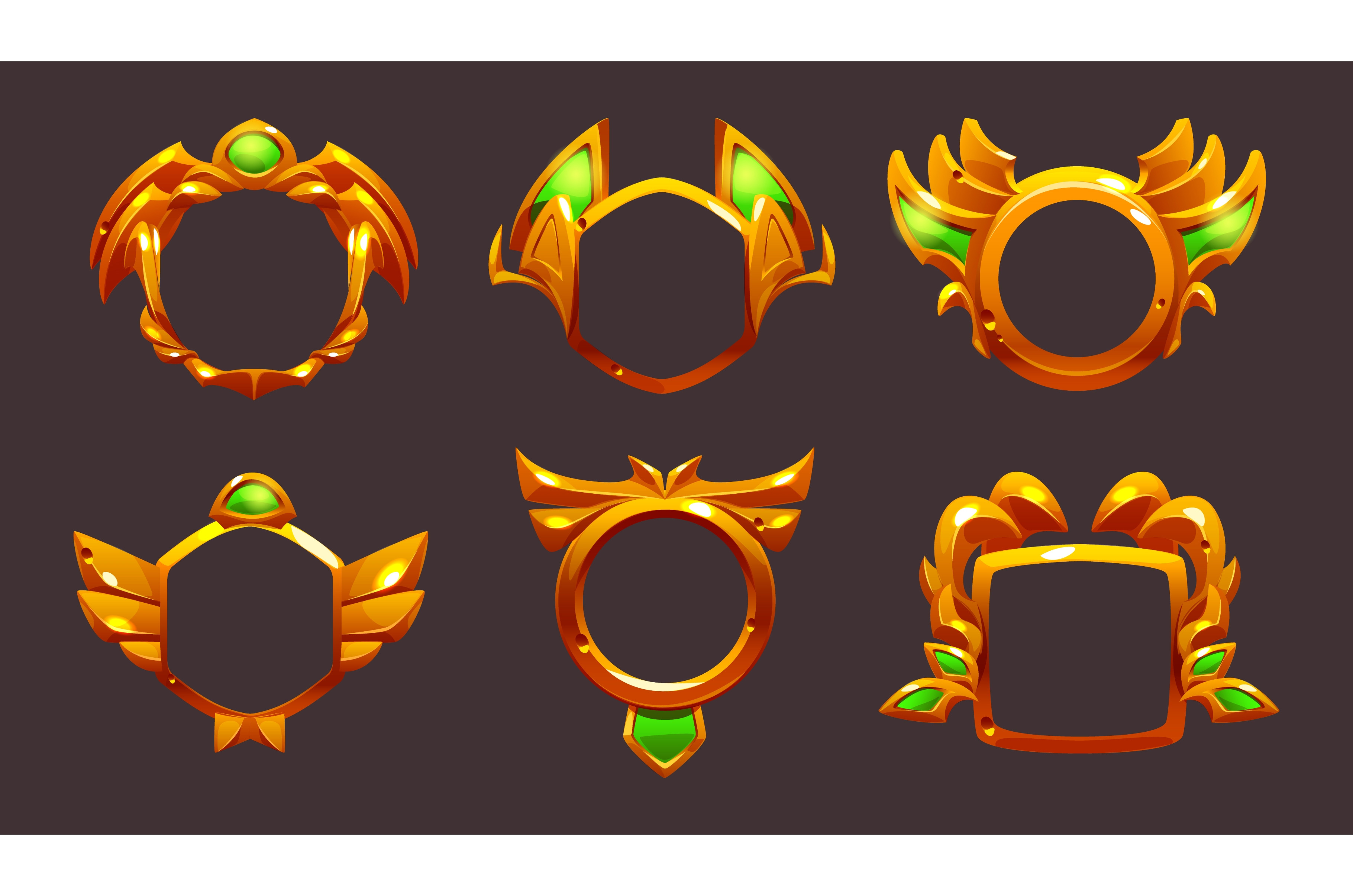 Game ui frames, gold medieval rpg, an Object Graphic by art PVP ...