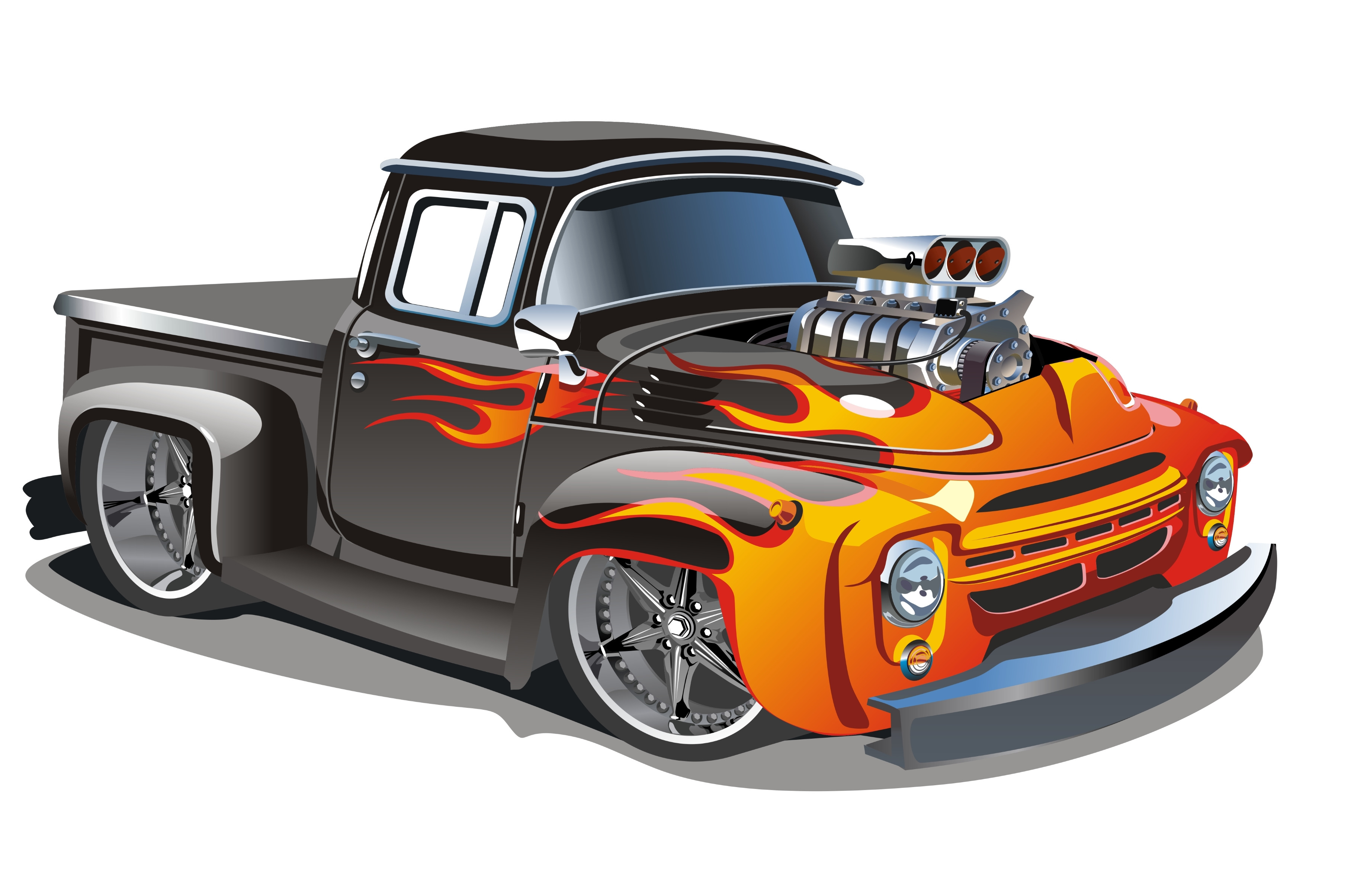 Cartoon retro hot rod, a Transportation Illustration by Mechanik