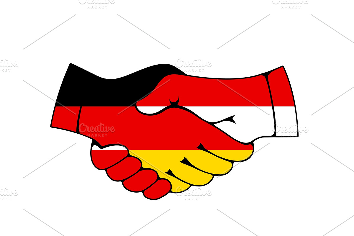 Germany and Poland handshake, a Person Illustration by Vector Tradition ...