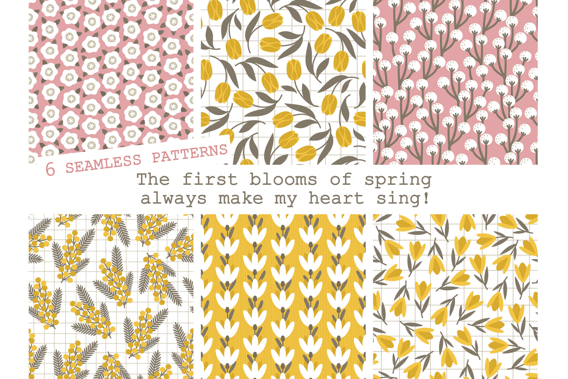 Delicate minimalist spring patterns