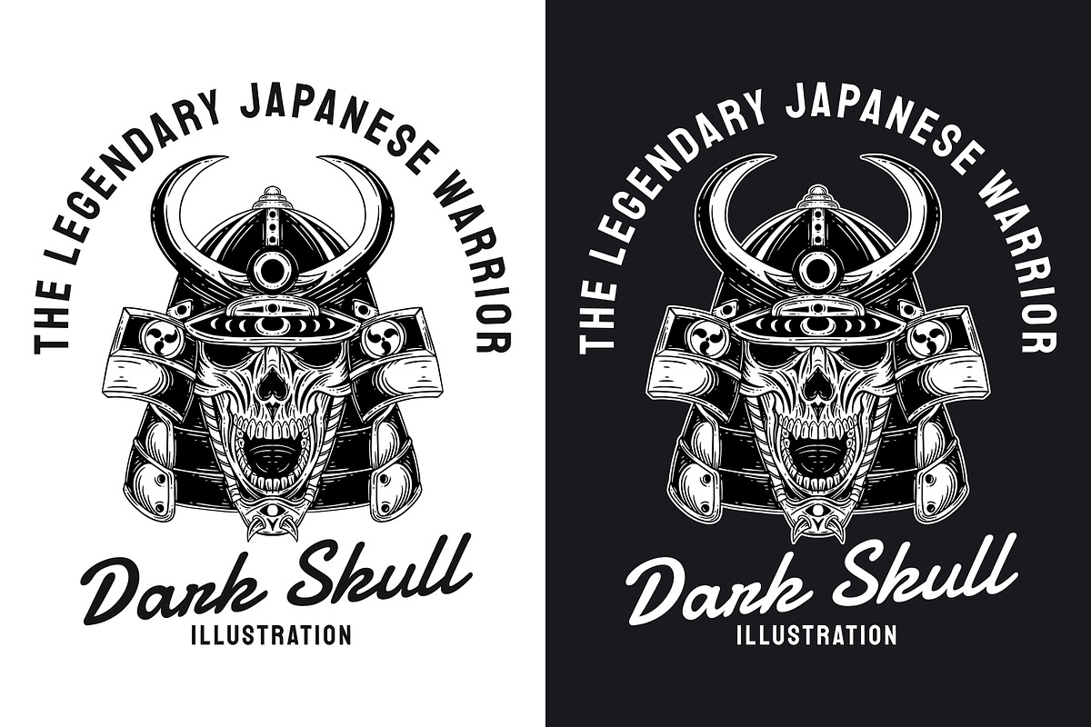 15 Set Japanese Demon Mask Skull, an Illustration by Morspective ...