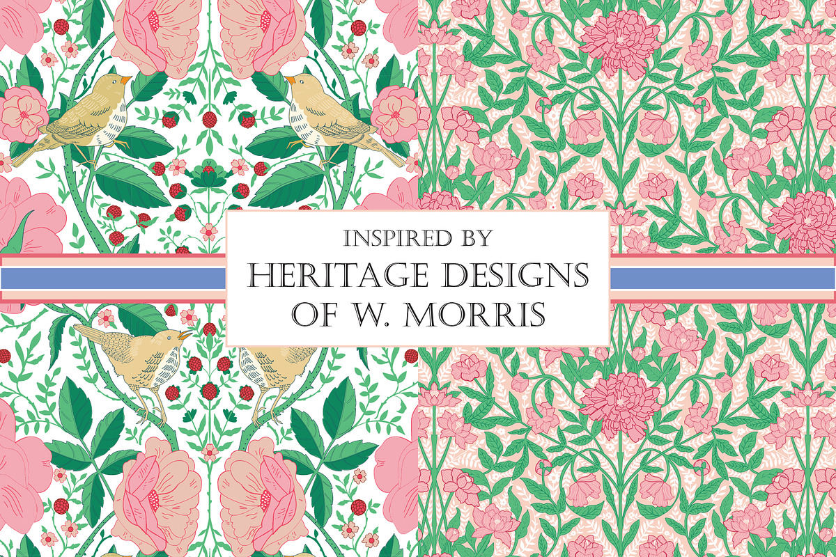 William Morris Designs Patterns | Creative Market